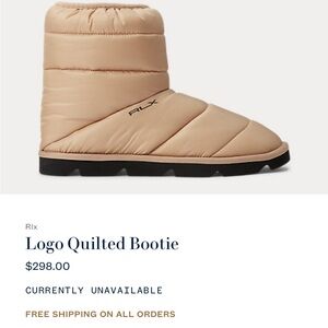 RLX Ralph Lauren | Shoes | Ralph Lauren Logo Quilted Bootie | Poshmark